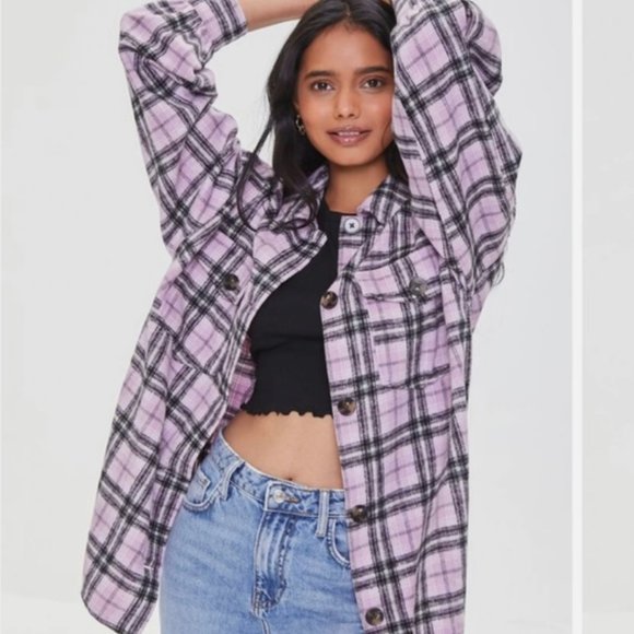 Forever 21 | Jackets & Coats | Purple Plaid Shacket | Poshmark